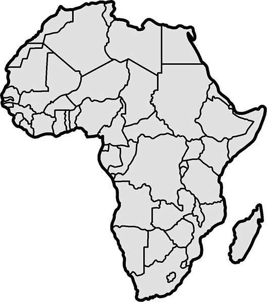 Africa Outline With Countries