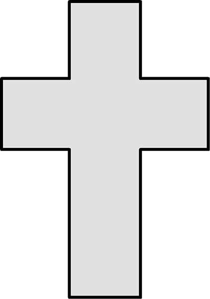 Shape Christian Cross Plain Square Corners