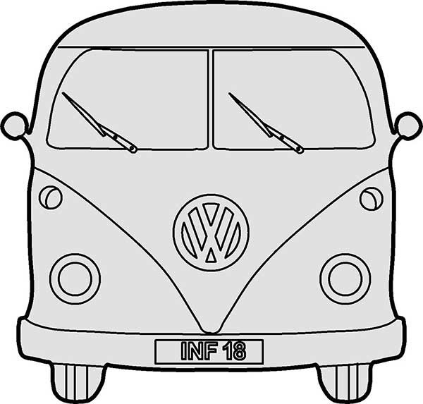 Shape Transport VW Camper Van Type 2 T1 Style Front View